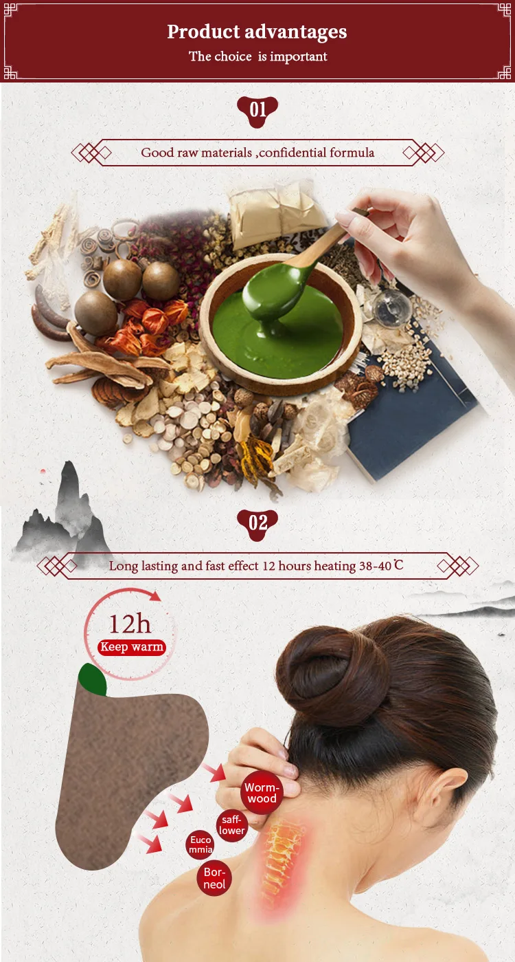 Fast Effective Moxa Heat Pack Cervical Spine Patch for Neck Pain Mouth ...