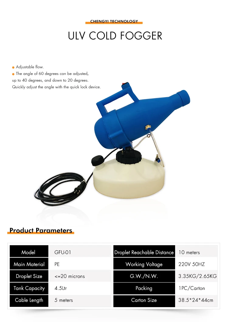 Orchard Greenhouse Plant Ultra Low Volume Cold Fogger - Buy Ultra Low ...