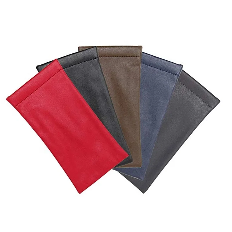 Soft Leather Glasses Pouch Spectacle Optical Case Waterproof Eyeglass ...