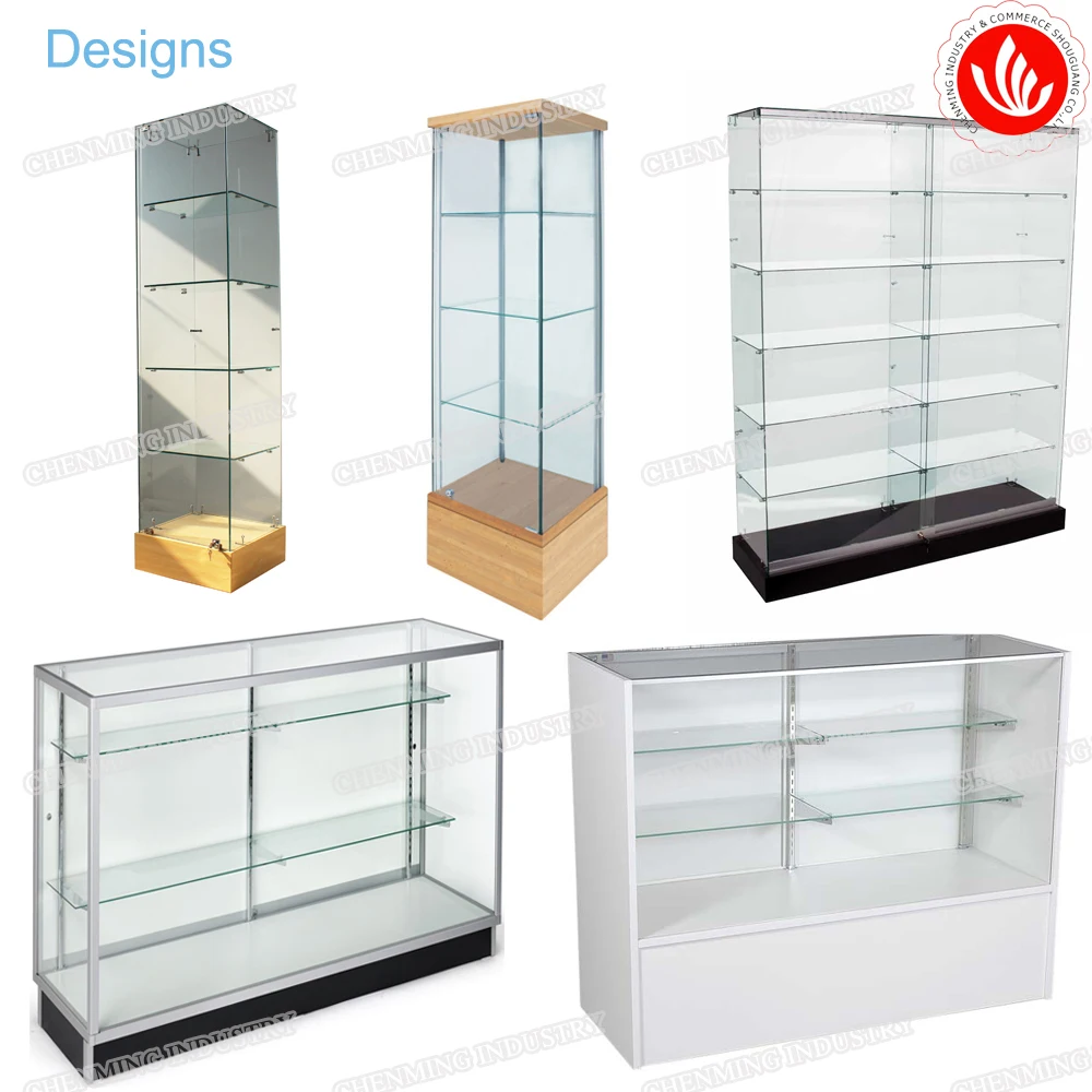 Frameless Glass Display Showcase for Supermarkets