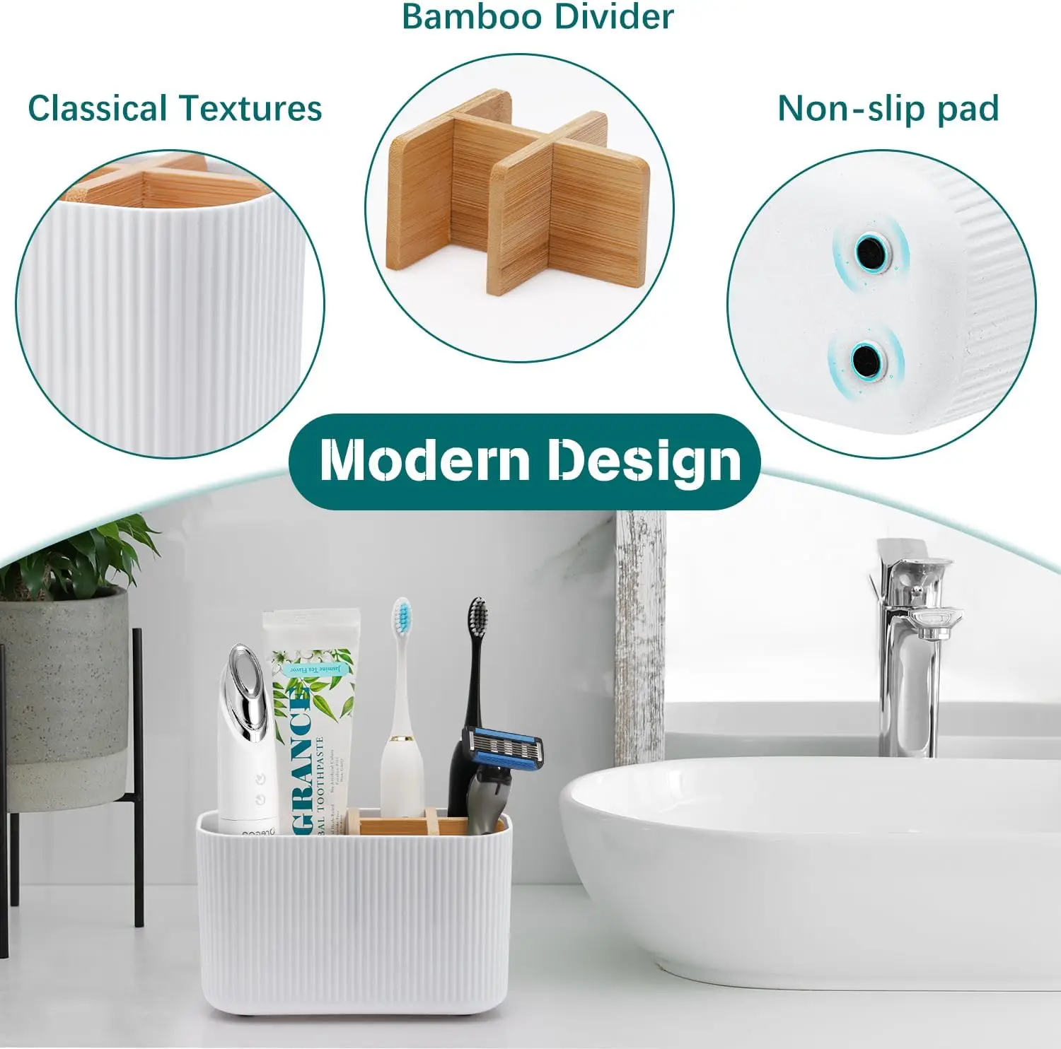 Eco-friendly Bamboo Toothbrush Box Organizer for Hotels