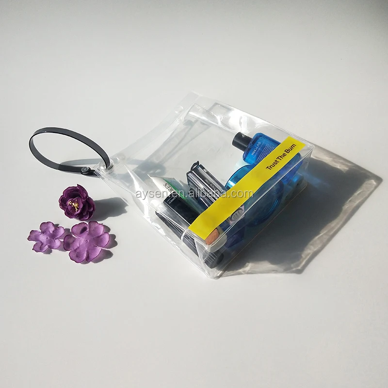 Reusable Eco Friendly Clear Tpu Plastic Cosmetic Bags With Silicone ...