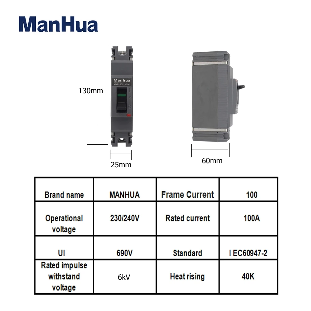 MMC100N 100A MCCB - Reliable Circuit Protection for AC240V