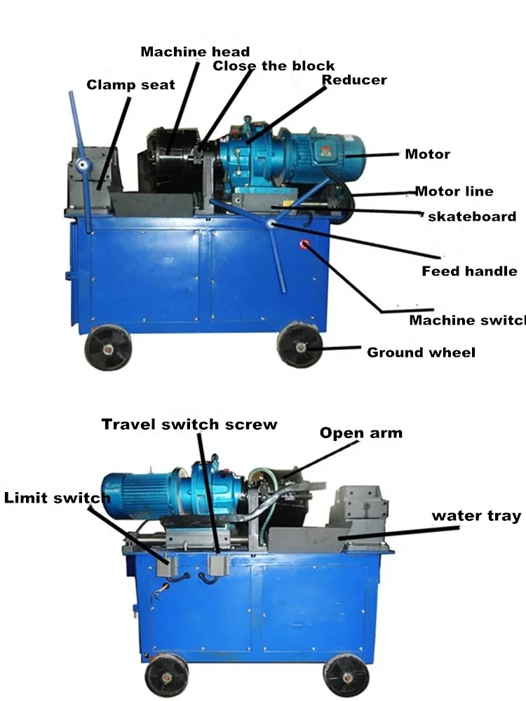 2 Roll Thread Machine Bicycle Spokes Cutting And Thread Rolling Machine ...