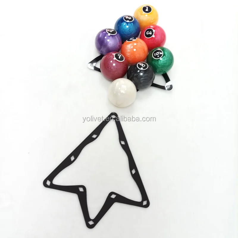 Magical Ball Rack Sheets for 9-Ball/10-Ball - White/black Triangle-shape
