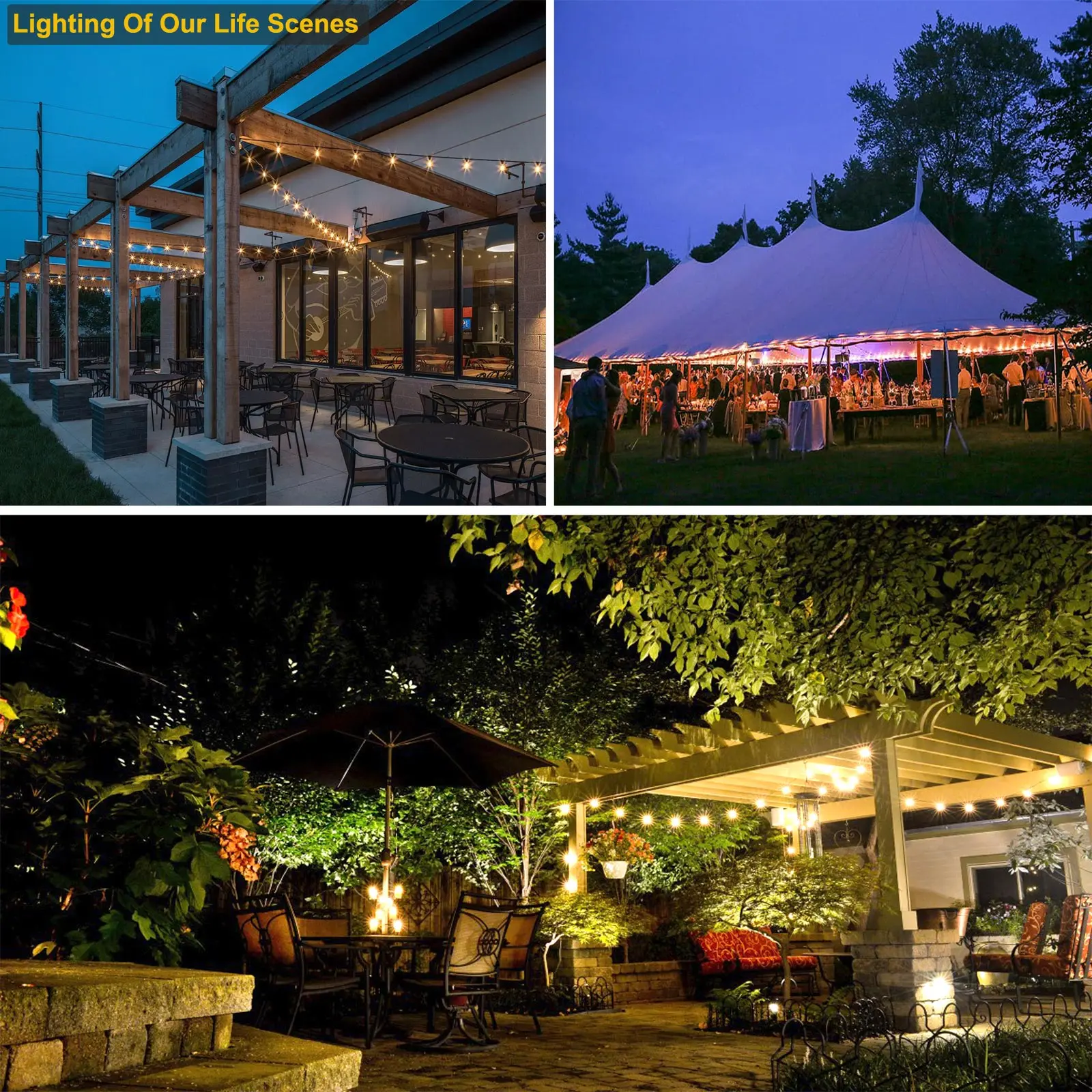 Retro Lamp Vintage Industrial Edison Globe Led Bulb High Powered String ...