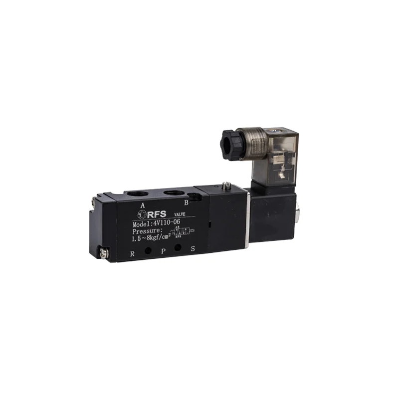 4V100 Series Customized 12V - 240V DC/AC Pneumatic Air Control Valve 5/2 5/3 3/2 Solenoid ...