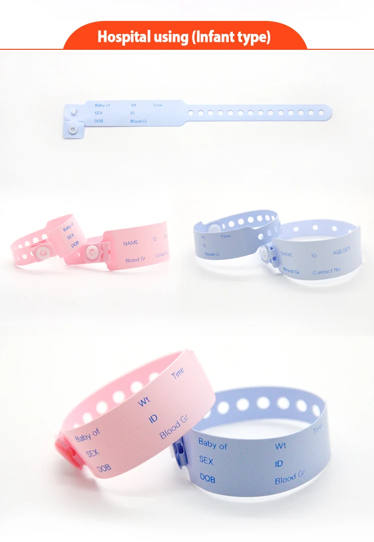 Aide Security Plastic Patient Wristband - Medical ID