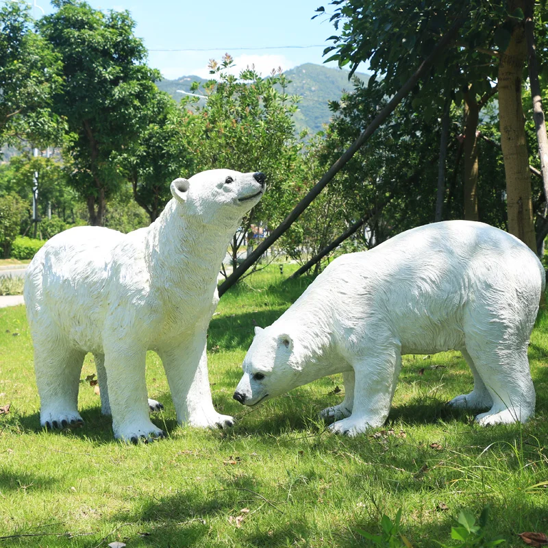 Customize Animal Decorations Life Size Standing White Polar Bear ...