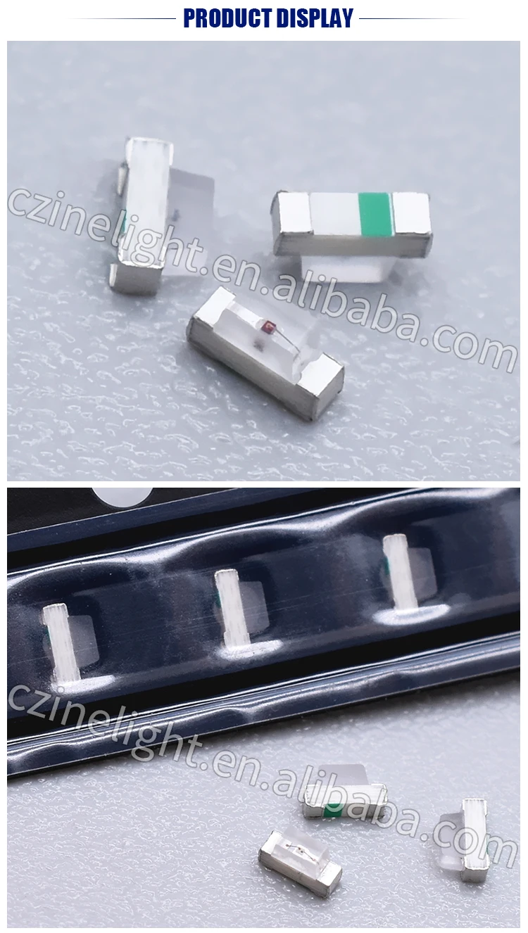 Side View 0603 SMD LED - Pure Green High Brightness Light