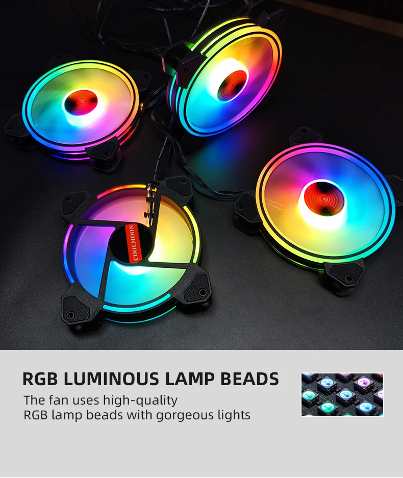 Coolmoon LIGHT X RGB FAN 120mm - Quiet & Efficient Cooling