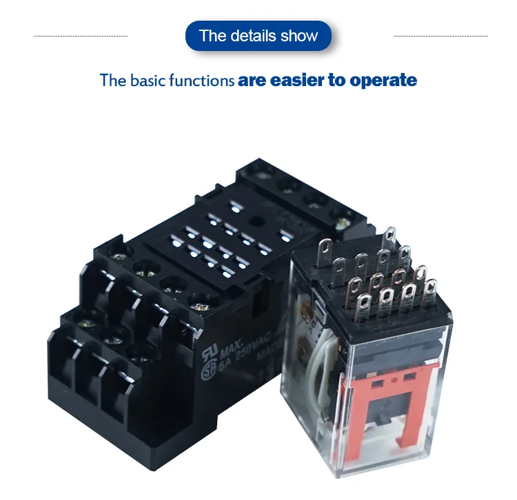 4NO 4NC Omron Intermediate Relay - 24VDC for Parking Control
