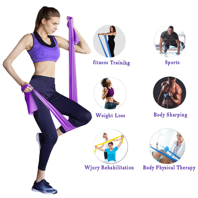 Latex Stretch Band Ballet Rubber Resistance Band Pull Up Exercise Band ...