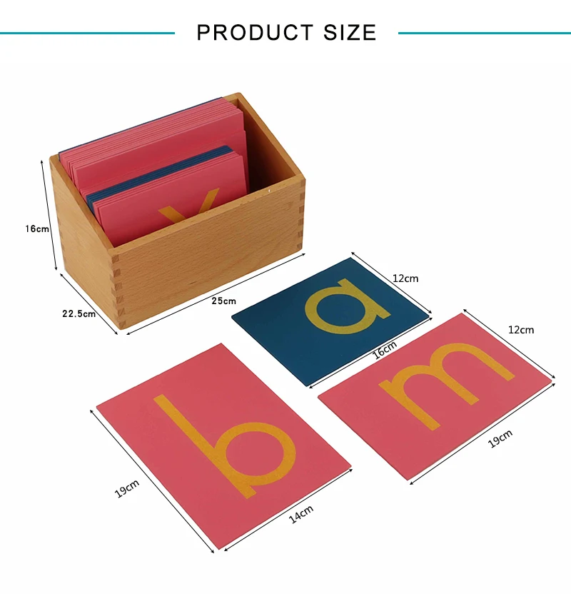 Montessori Kids Wooden Educational Toy - Lower Case Letters