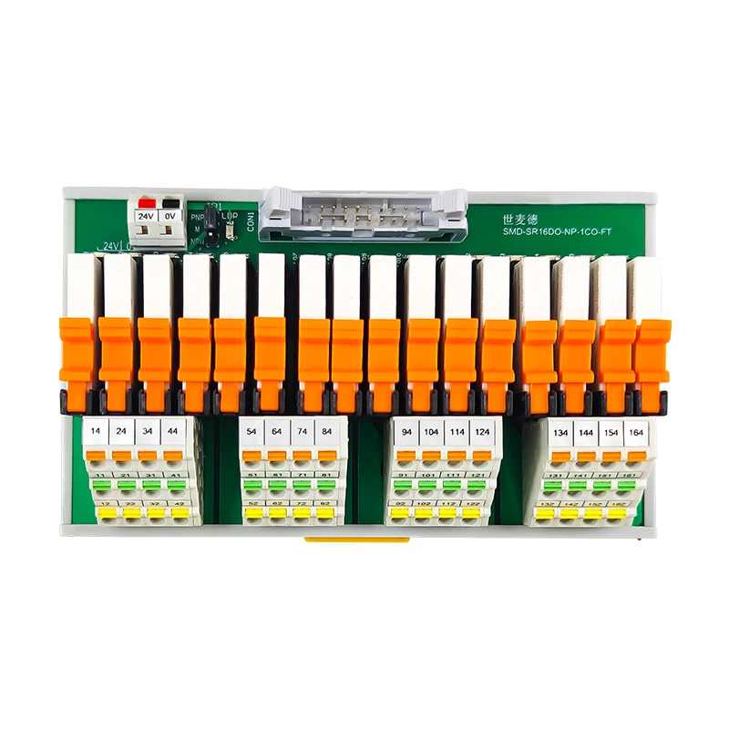 16-Channel 5A 250VAC/24VDC Ultra-Thin Relay Module with Epoxy ...