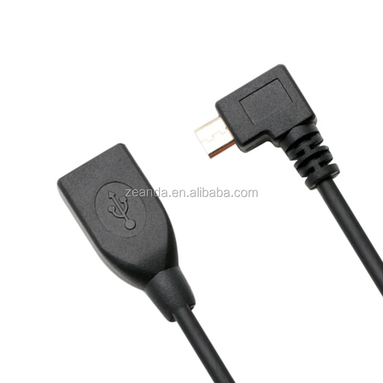 90 Degree Right Angled Micro USB Micro USB Extension Cord Cable Otg for ...