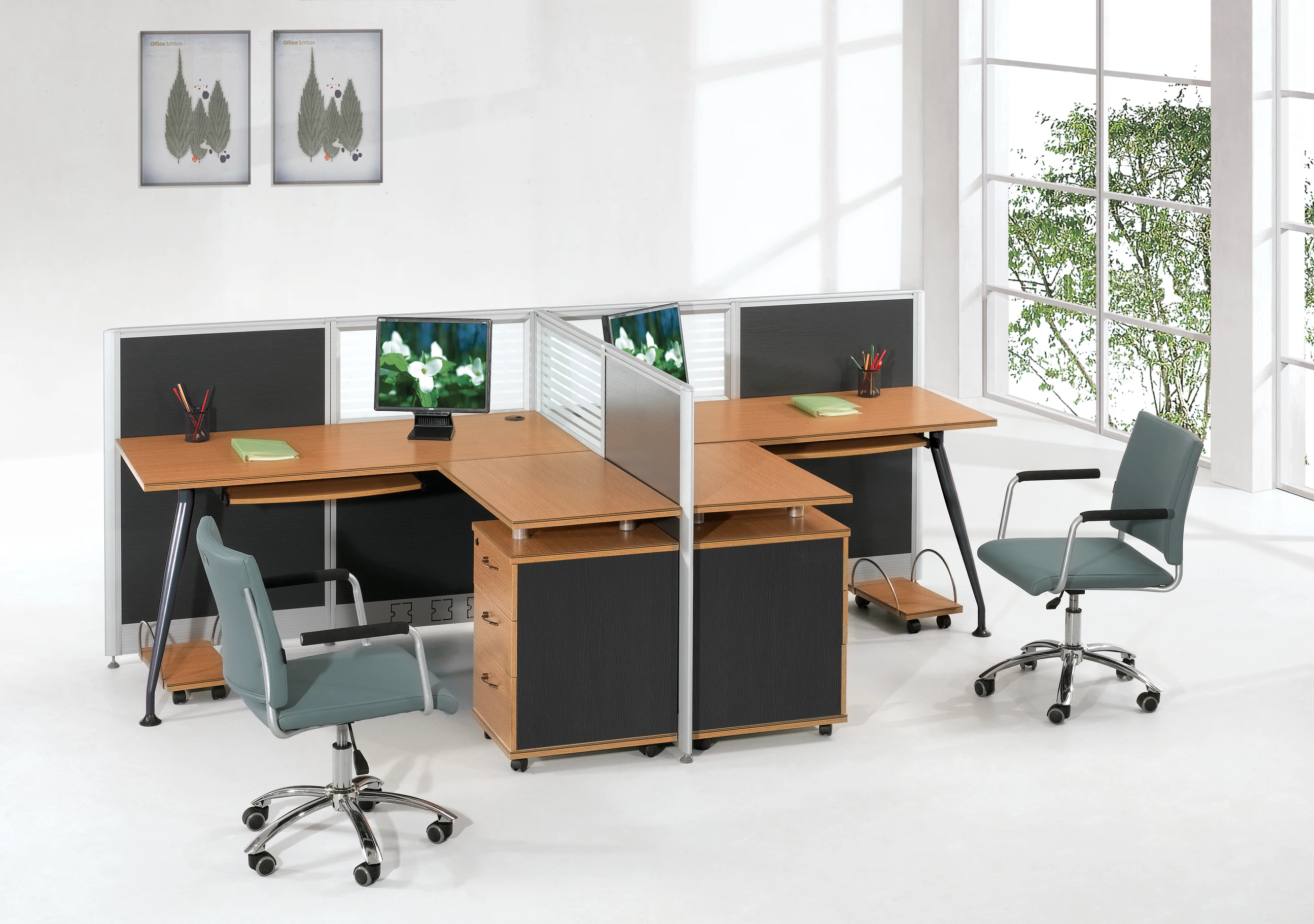 Office Cubicle Curved Work Station Desk - High Quality