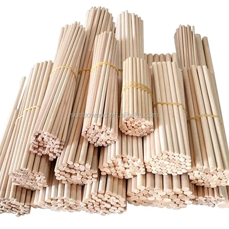 Wholesales Threaded Wooden Dowel And Pins Diameter Size 6mm 8mm 10mm ...