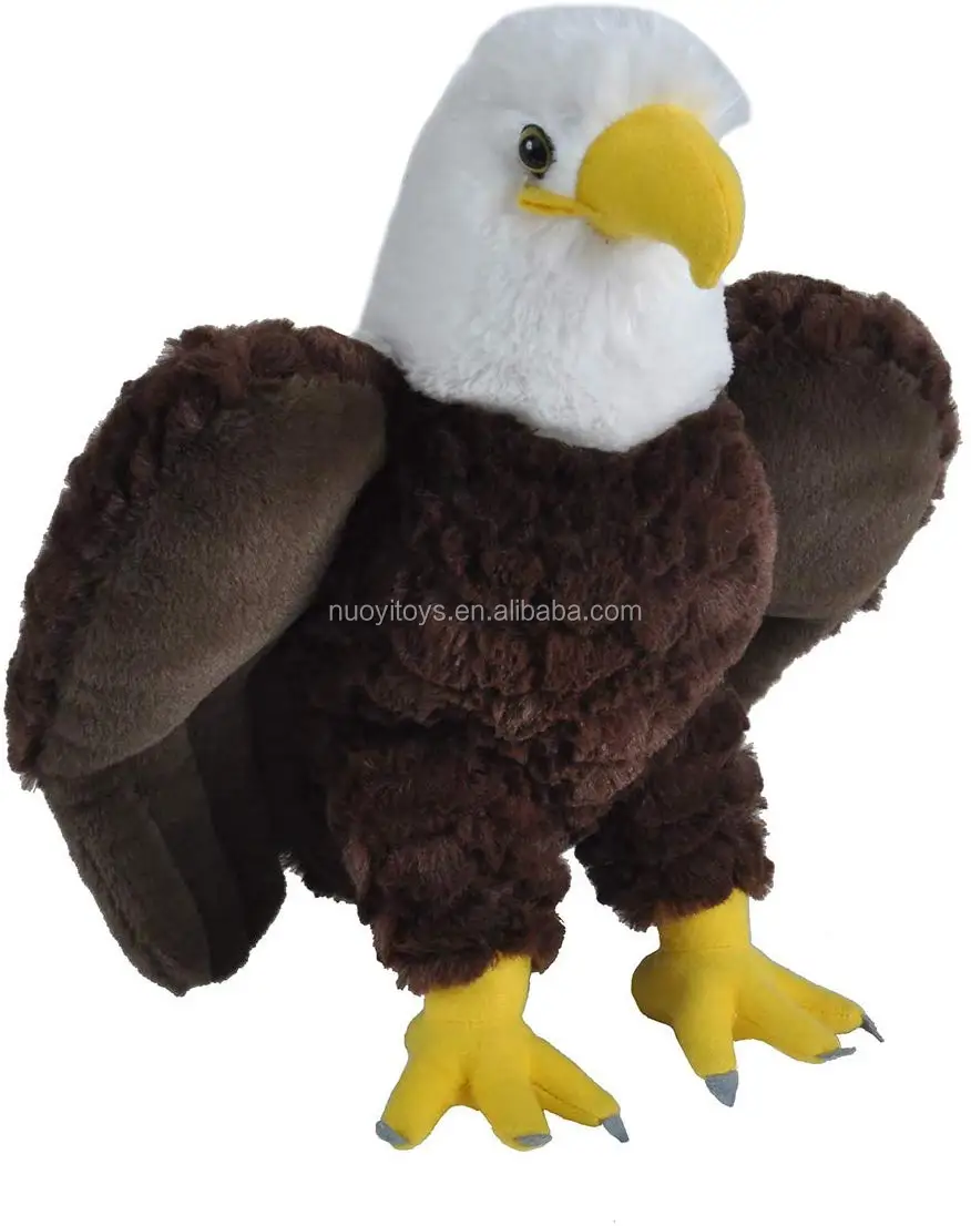 Wild Animals Falcon Plush Cotton Stuffed Soft Eagle Statue Toy - Buy ...