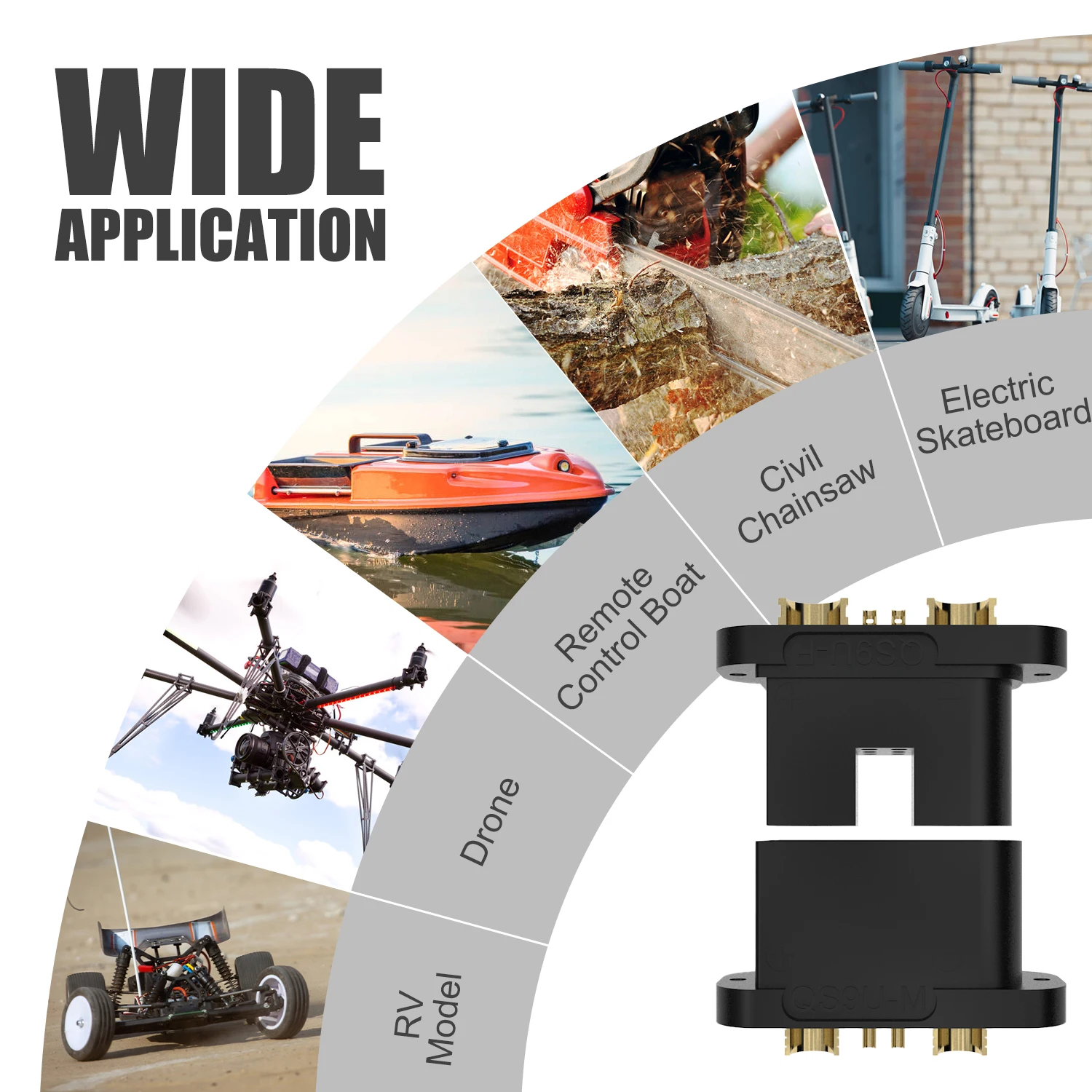 QS9-U Anti-Spark Connector - 180amp High Current Quick Connect