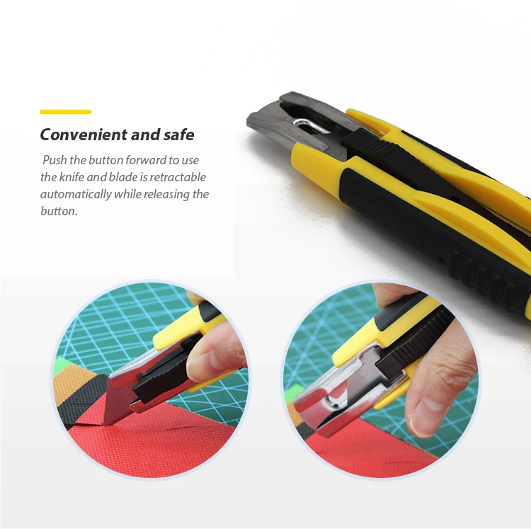Safety Box Cutter Knife Self Utility Knife Blade Auto Retractable - Buy ...