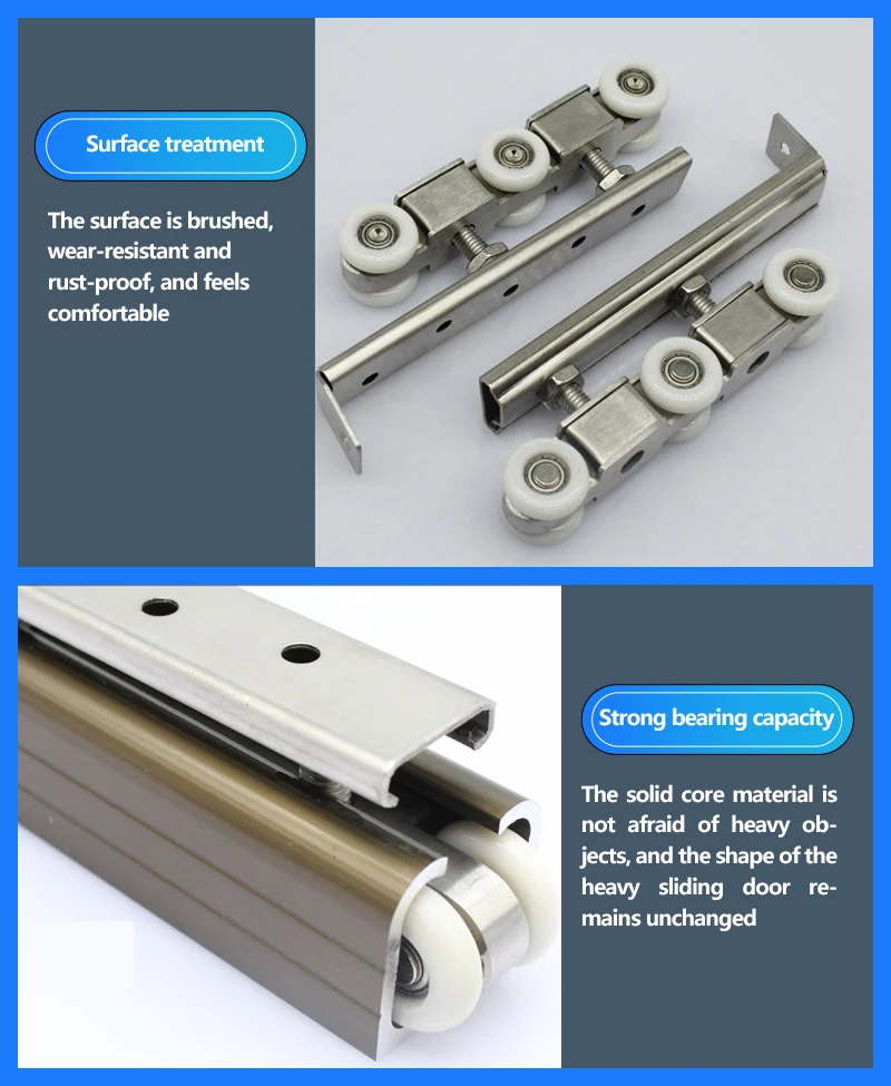 Wholesale Silent Stainless Steel 6-wheel Heavy-duty Lifting Track ...