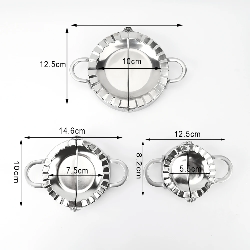 3 Pcs Stainless Steel Dumpling Maker Set Manual Empanada Press Dumpling ...