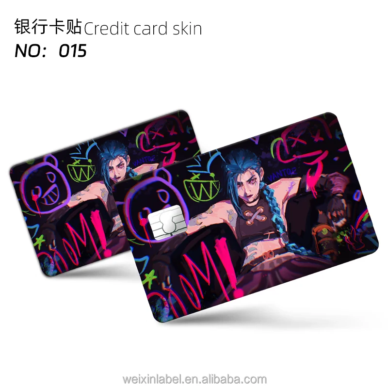 Waterproof Pvc Credit Card Vinyl Stickers With Trippy Design For ...