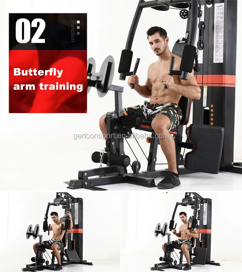 Commercial Home Fitness Equipment Single Stations 73kg Weight Stack ...