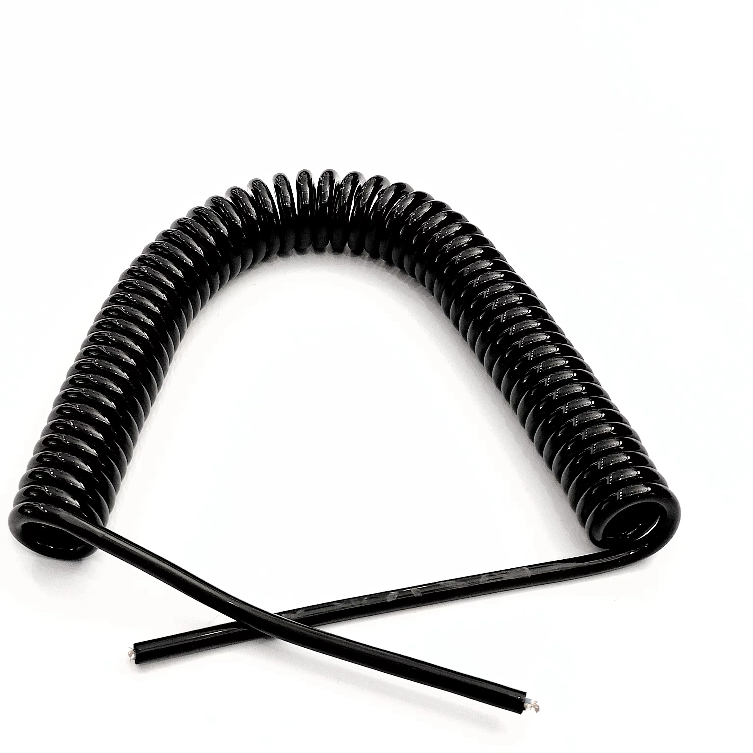 Tpu Black Spring Wire 3-core 1.0mm2 Spiral Cable - Buy Spiral Cable,3 ...