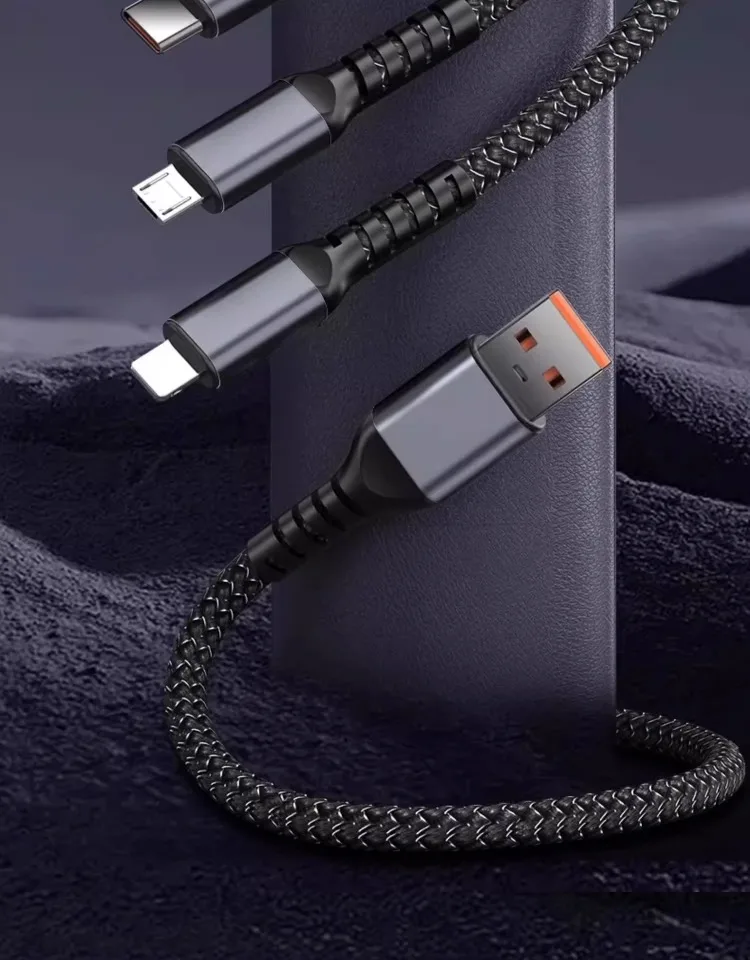 Hot selling 3 in 1 100W Night-luminous Universal USB Cable Universal ...