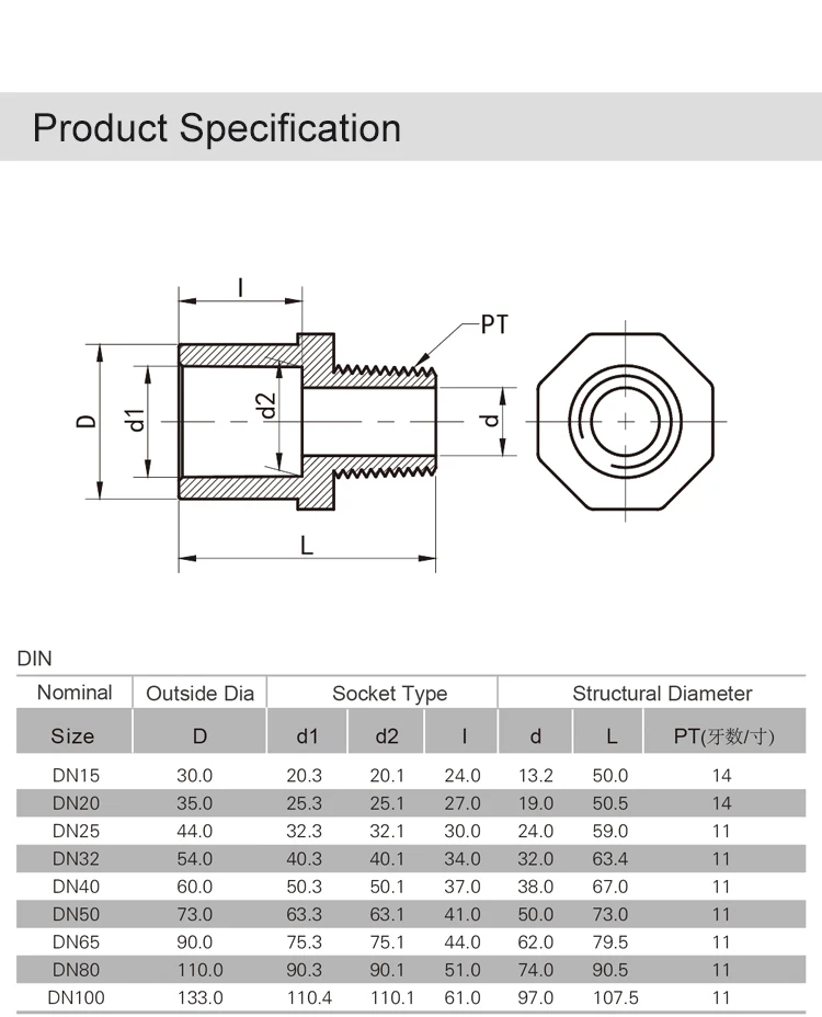 UPVC Male Adapters 20mm - Reliable PVC Pipe Fittings