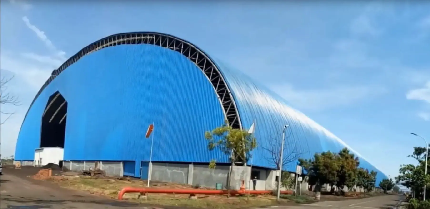 Prefabricated Arch Steel Warehouse Roof Space Truss Structure Storage ...