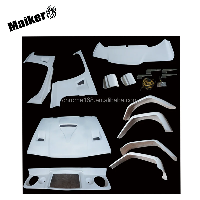 Fiberglass Body Kits For Jeep Wrangler Jk Auto Parts Retro Hood Grille ...