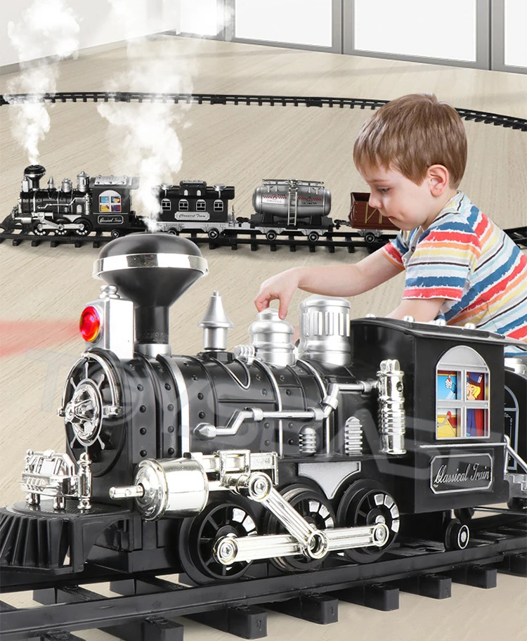 Electric Train Set For Adults Children Smoke Remote Control Classical ...