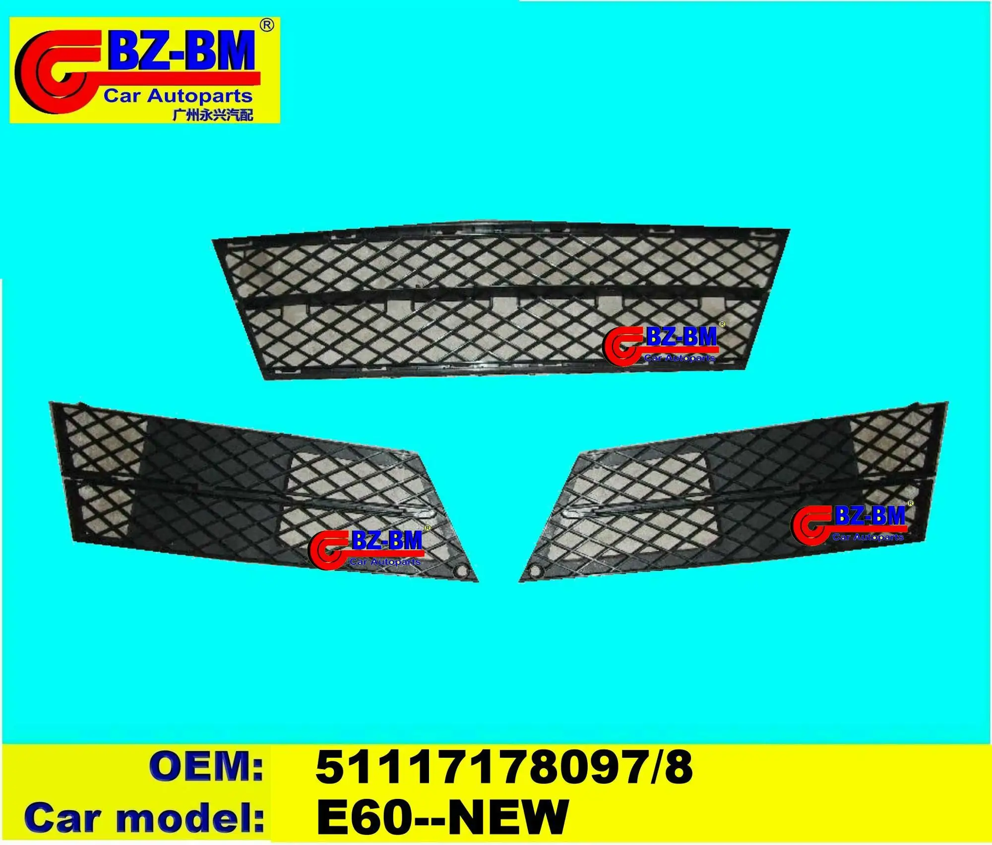 For Bmw Front Bumper Grill Cover Body Part E66 E65 63178379683/ ...