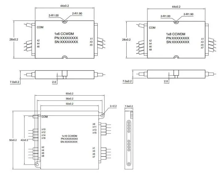 4CH 8CH 16CH Compact CWDM Mux/demux - Angnet/oem Module