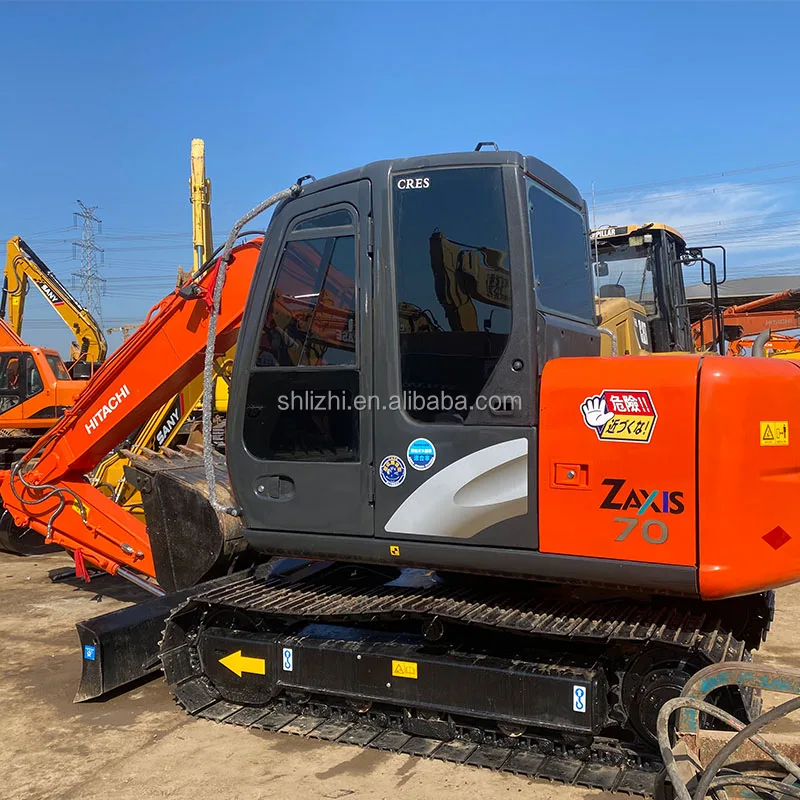 Used Hitachi Zx70 Zaxis70 7 Ton Small Hydraulic Crawler Excavator Japanese Original Machine ...