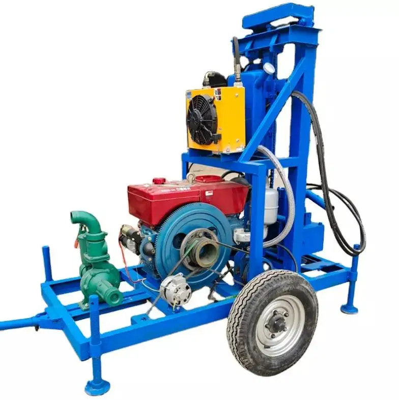 Portable Diesel Engine Hydraulic Water Well Drilling Rig