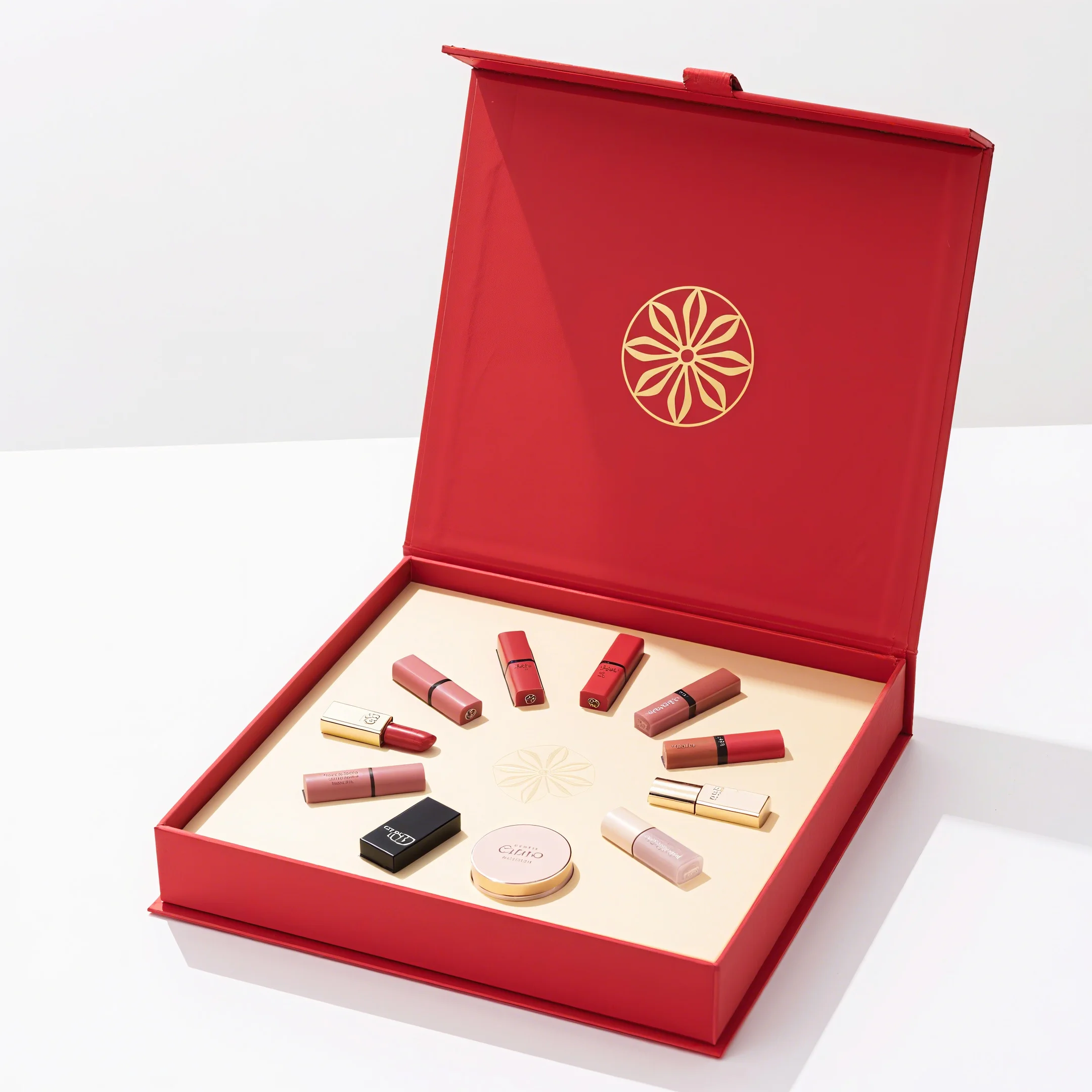 Custom Logo Eco-Friendly Lip Gloss Boxes with EVA Foam Magnetic Gift ...