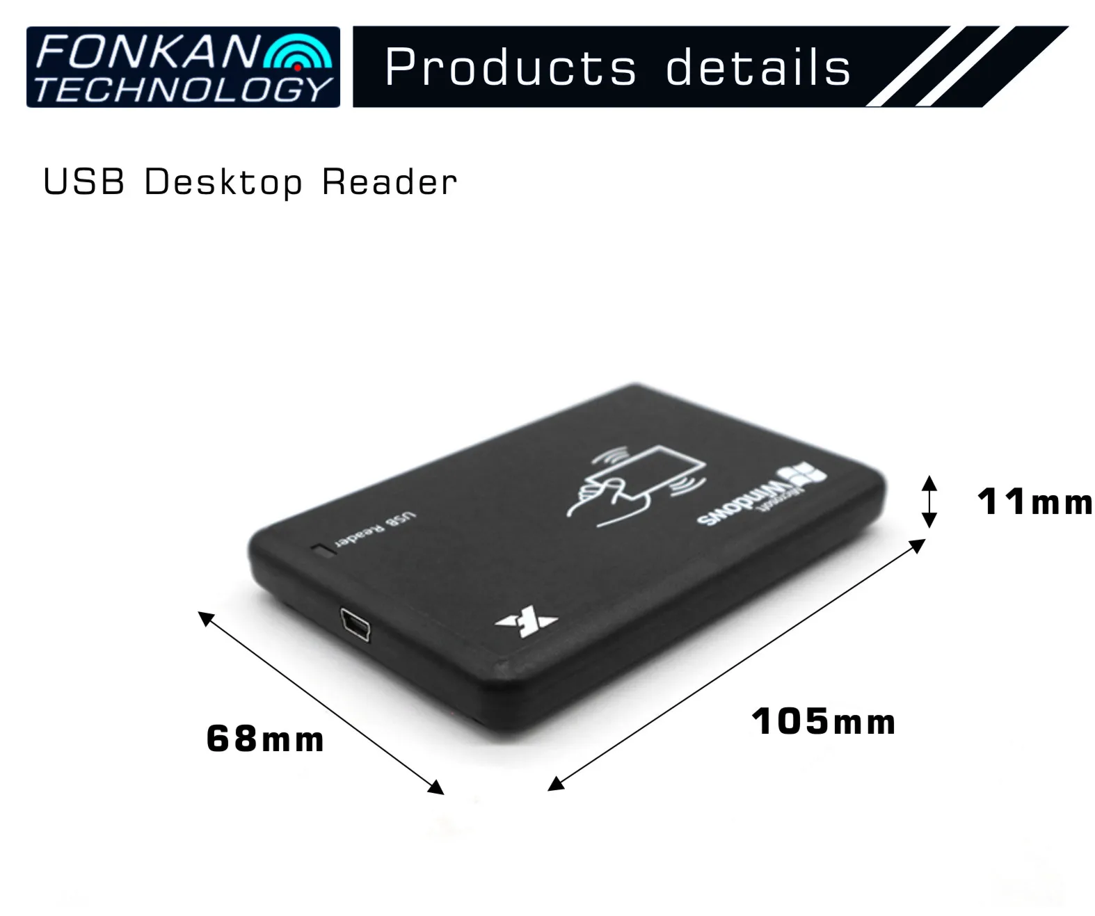 Fd-602 Short Distance Desktop Portable Epc Programmable Usb Uhf Rfid ...