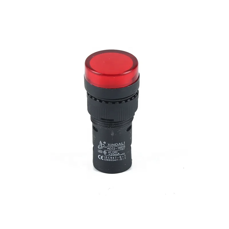 Ad22-16ds Mini Led Signal Light Red Lamp Indicator 16mm 220v Signal ...