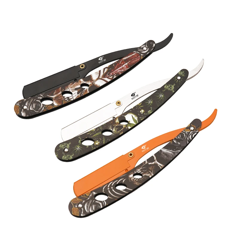 G GUTCHE Stainless Steel Material Razor Salon Grooming Tools Skull ...