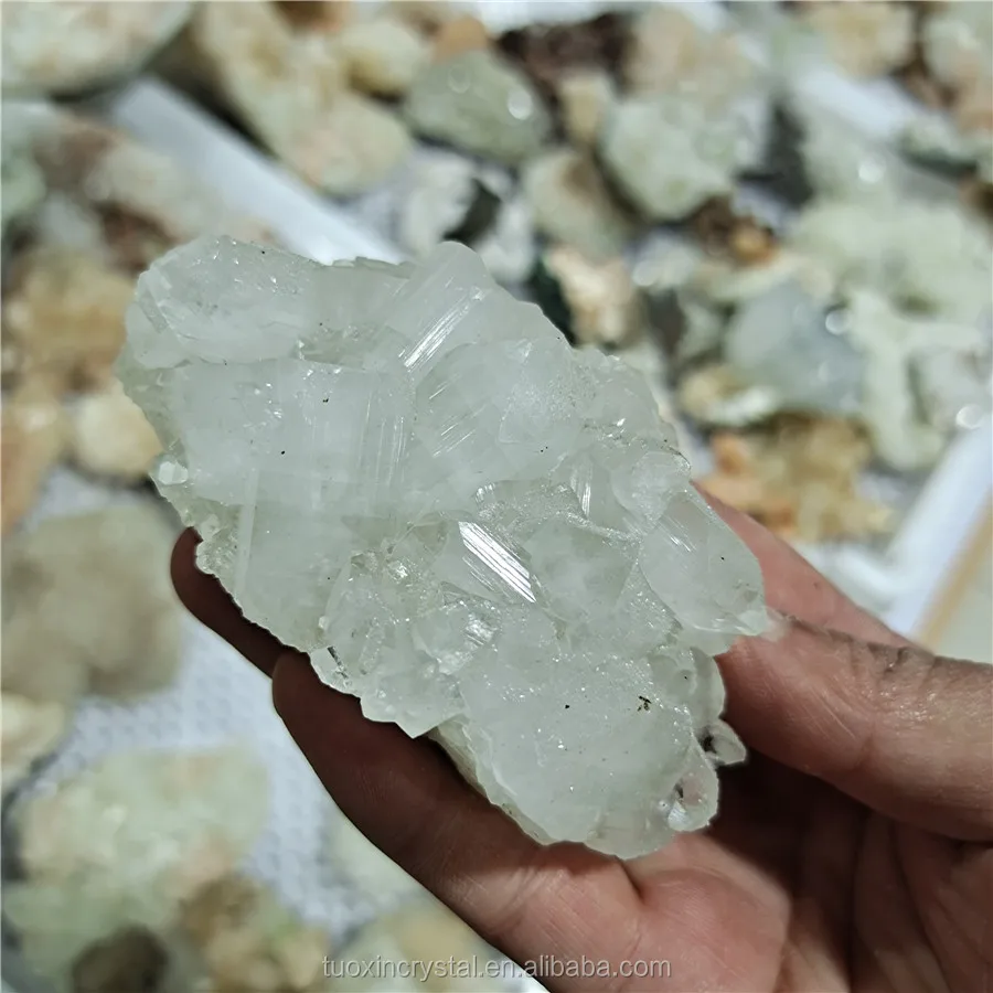 Apophyllite Quartz Crystal with Zeolite - Beautiful Mineral