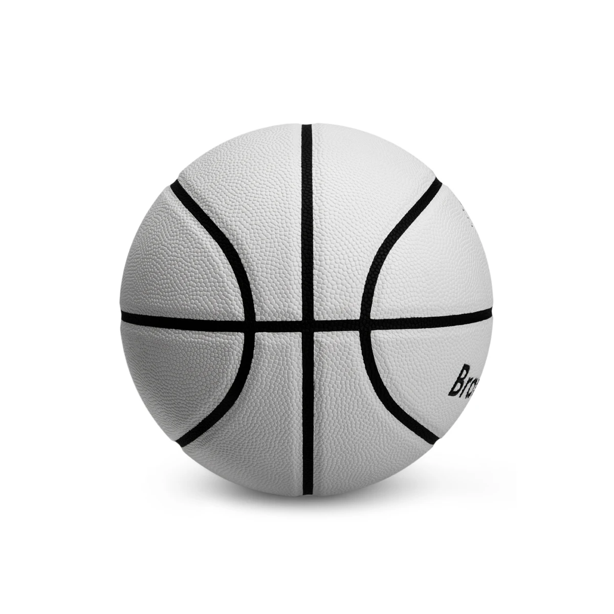 Custom White Leather Basketball With Black Channel In Cheap Price For ...