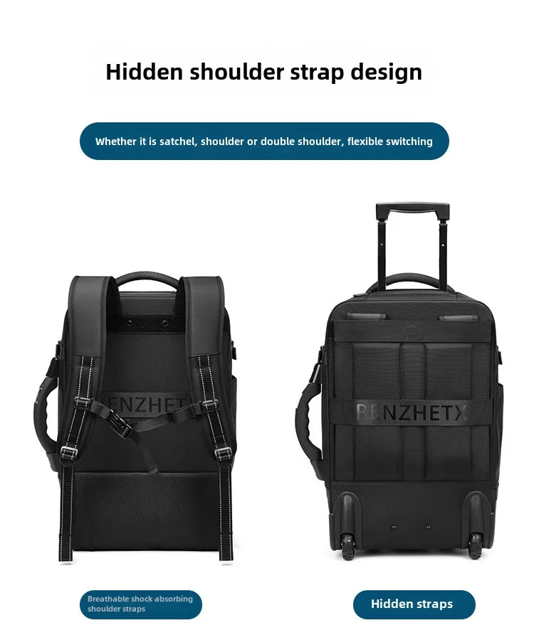 Men's Multifunctional Compression Backpack - Waterproof & Stylish