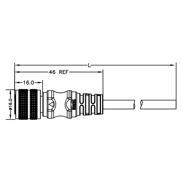 M12 Push-pull Circular Connector Waterproof IP67 Ip68 Moulded on Cable ...
