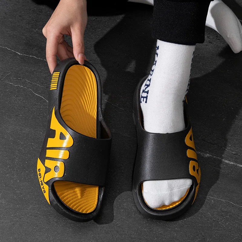 Fashion Street Outdoor Sports Basketball Style Slippers Soft Thick ...