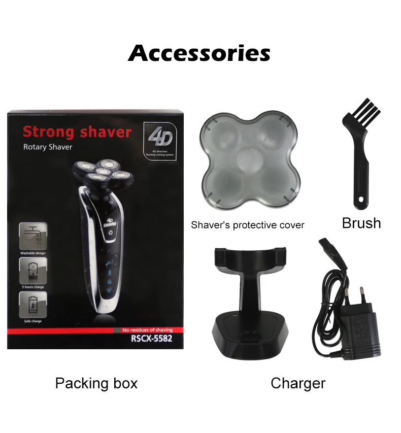 Wholesale 4D Electric Shaver - Men's Rechargeable Razor