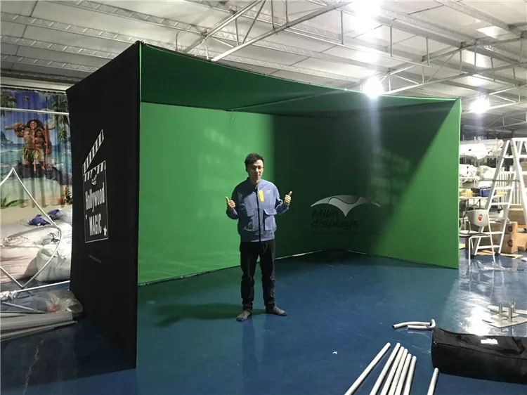 Custom U Shape Chromakey Greenscreen Photo Enclosure Booth Backdrop ...